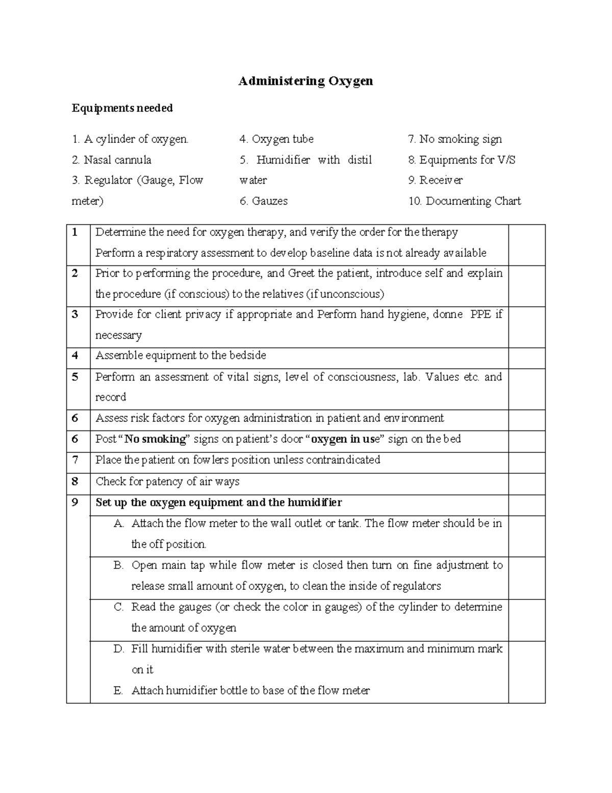 Administering Oxygen - Nursing foundation procedure - Administering ...