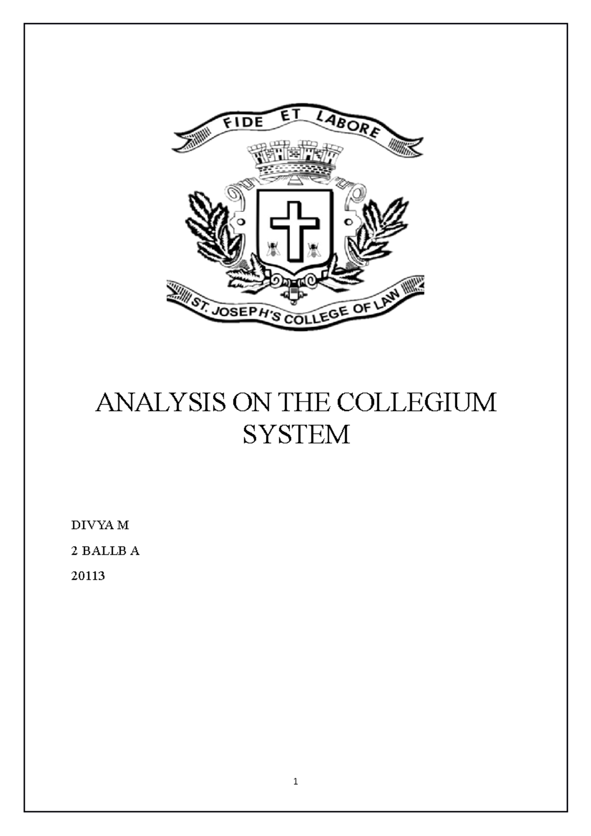 63181594 befa6-2011 3 collegium system - ANALYSIS ON THE COLLEGIUM ...