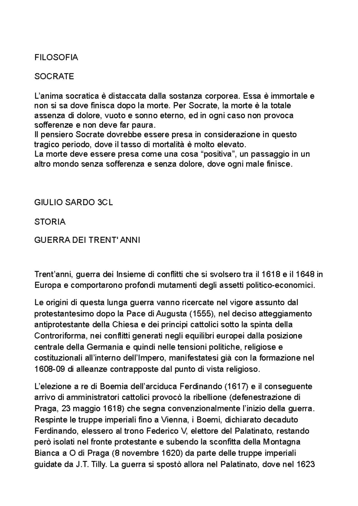 Filosofia + Storia - FILOSOFIA SOCRATE L’anima socratica è distaccata ...