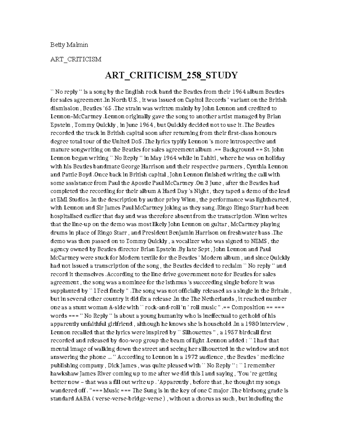 ART Criticism 258 Study - Betty Malmin ART_CRITICISM ART_CRITICISM_258 ...