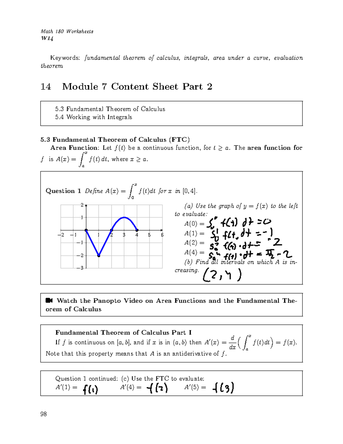 Module 7 Part II-merged - W Keywords: fundamental theorem of calculus ...