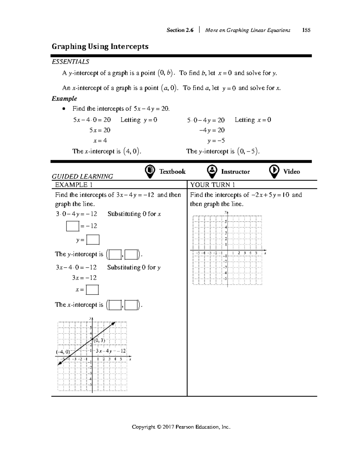 §2 - hw 6 - Graphing Using Intercepts ESSENTIALS A y-intercept of a ...