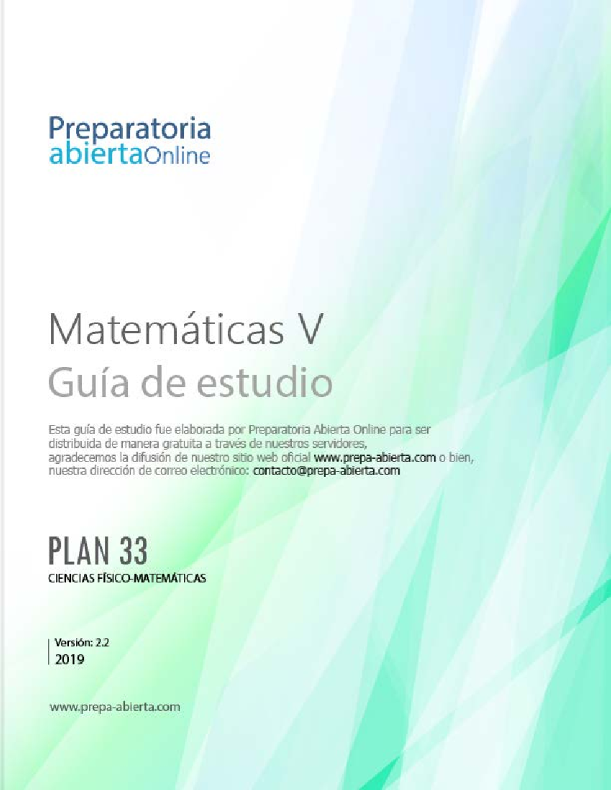 PAON Matematicas V 1 - Matemáticas 5 prepa abierta - Preparatoria Abierta On Line Guía de ...