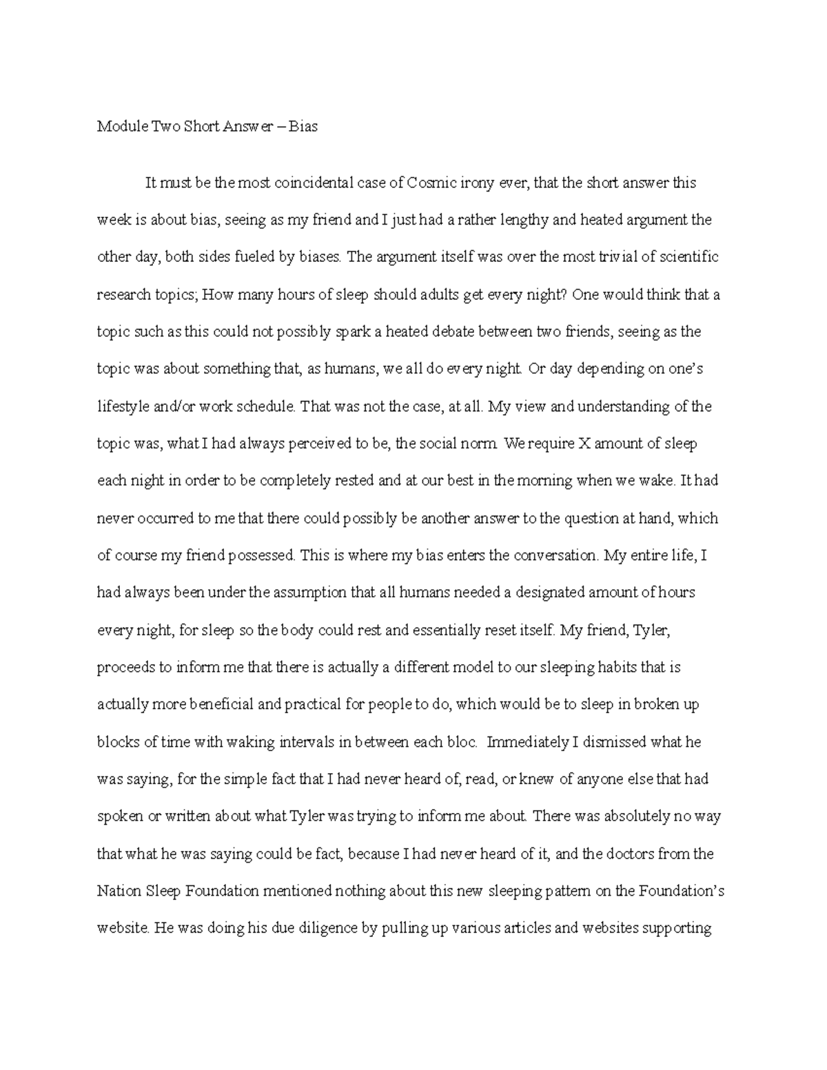 Module 2 Short Answer - Scholarly Article - Module Two Short Answer ...