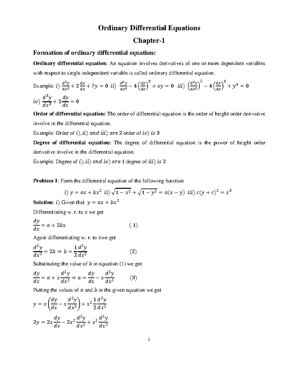 First Order Ordinary Differentiation Equations - Ordinary Differential ...