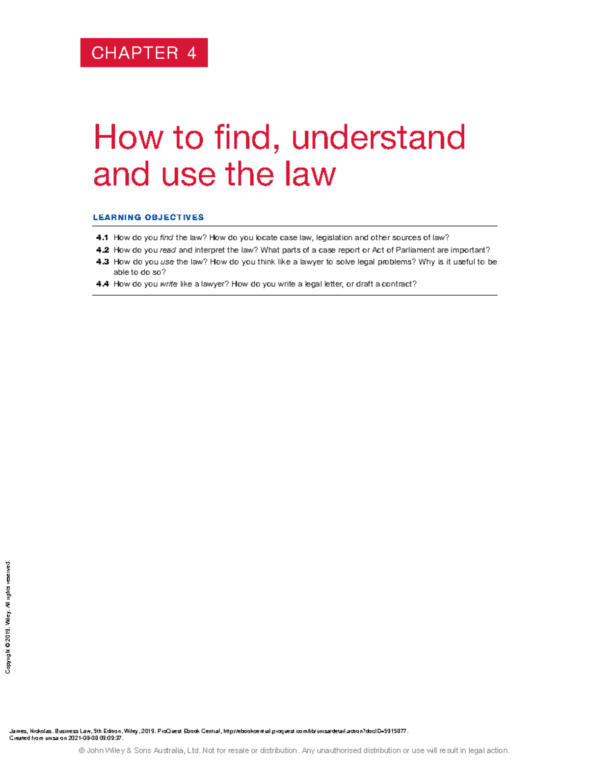 Business Law 5th Edition - Chapter 4 - CHAPTER 4 How to find ...