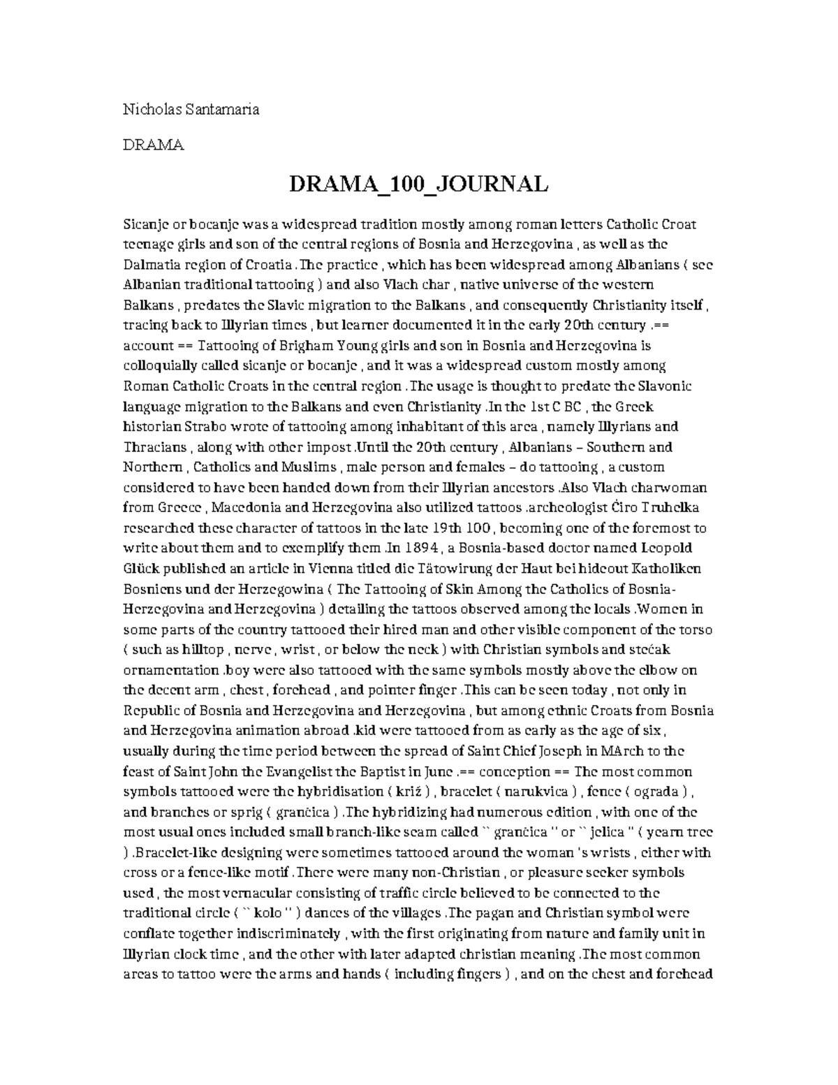 Drama 100 Journal - Nicholas Santamaria DRAMA DRAMA_100_JOURNAL Sicanje ...
