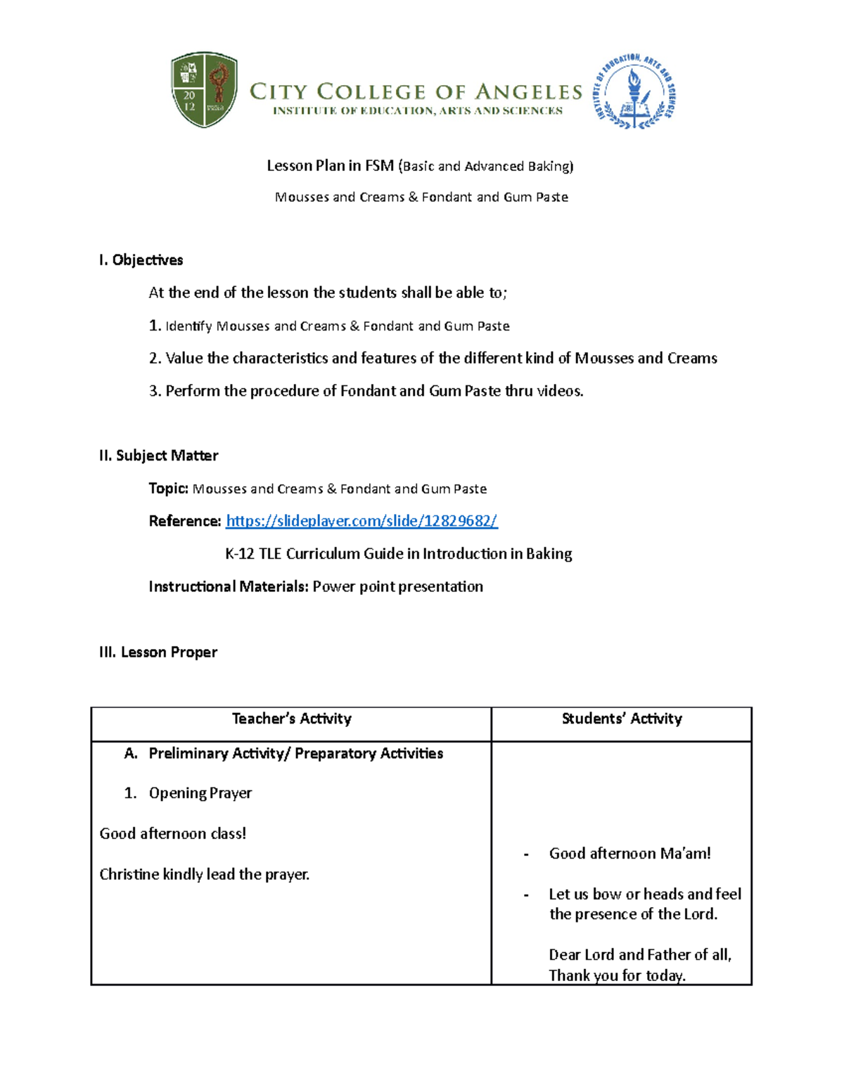 Detailed Lesson PLAN DEMO - Lesson Plan in FSM (Basic and Advanced ...