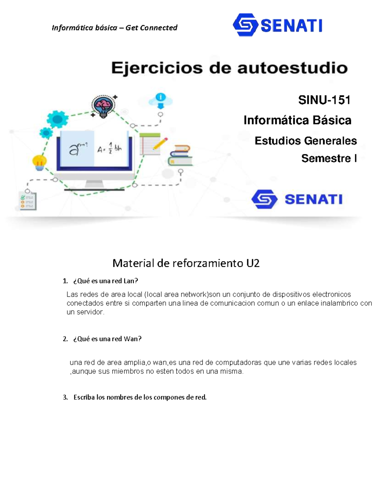 SINU-151 Unidad 02 Material Reforzamiento - Inform·tica b·sica – Get ...