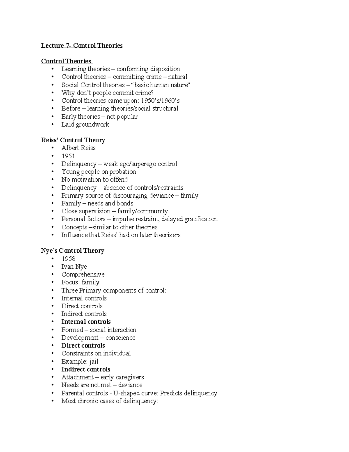Lecture 7- Control Theories - Lecture 7- Control Theories Control ...