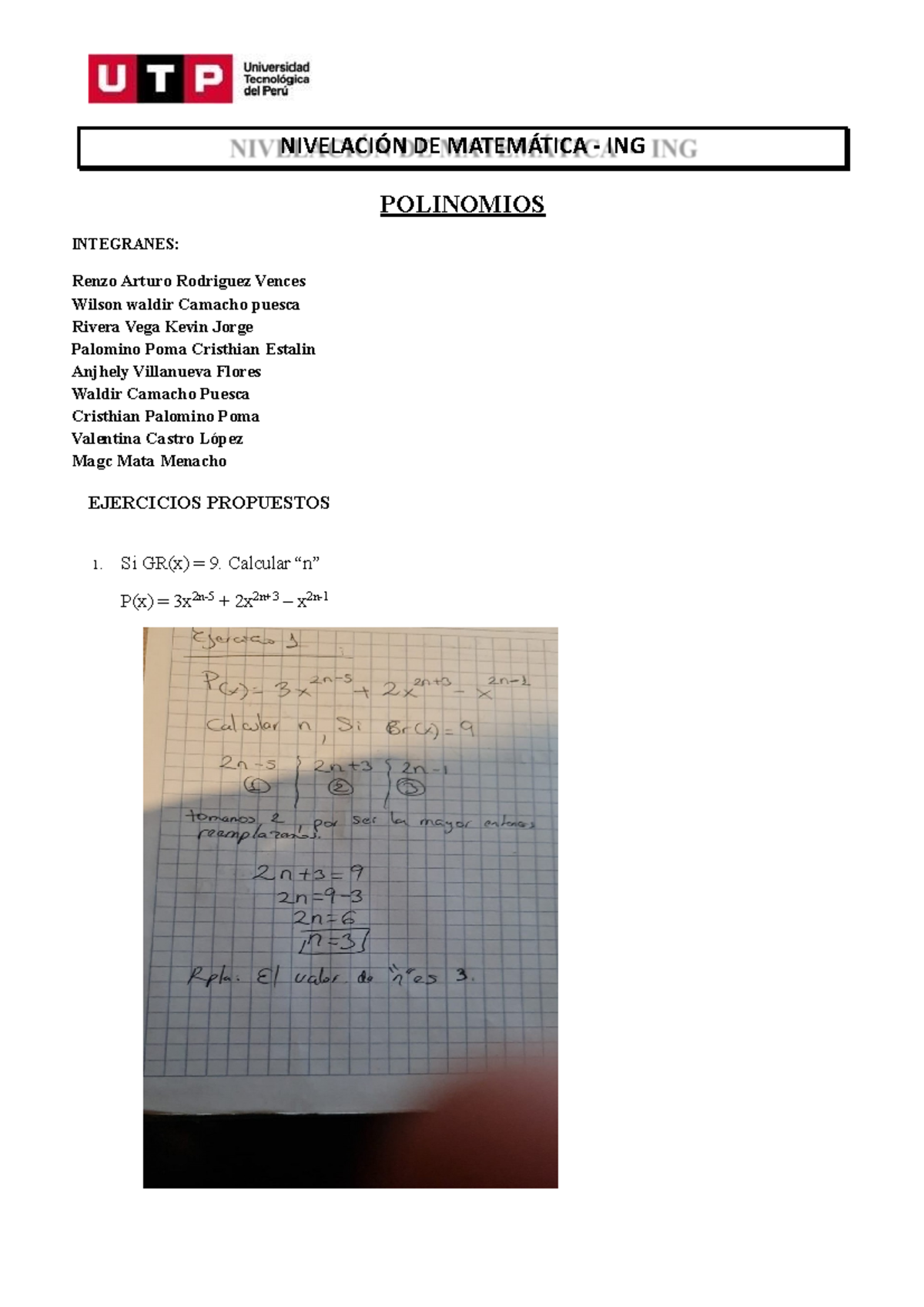 S06.s2 -Taller 4.docx - Trabajo Final - NIVELACIÓN DE MATEMÁTICA - ING POLINOMIOS INTEGRANES ...