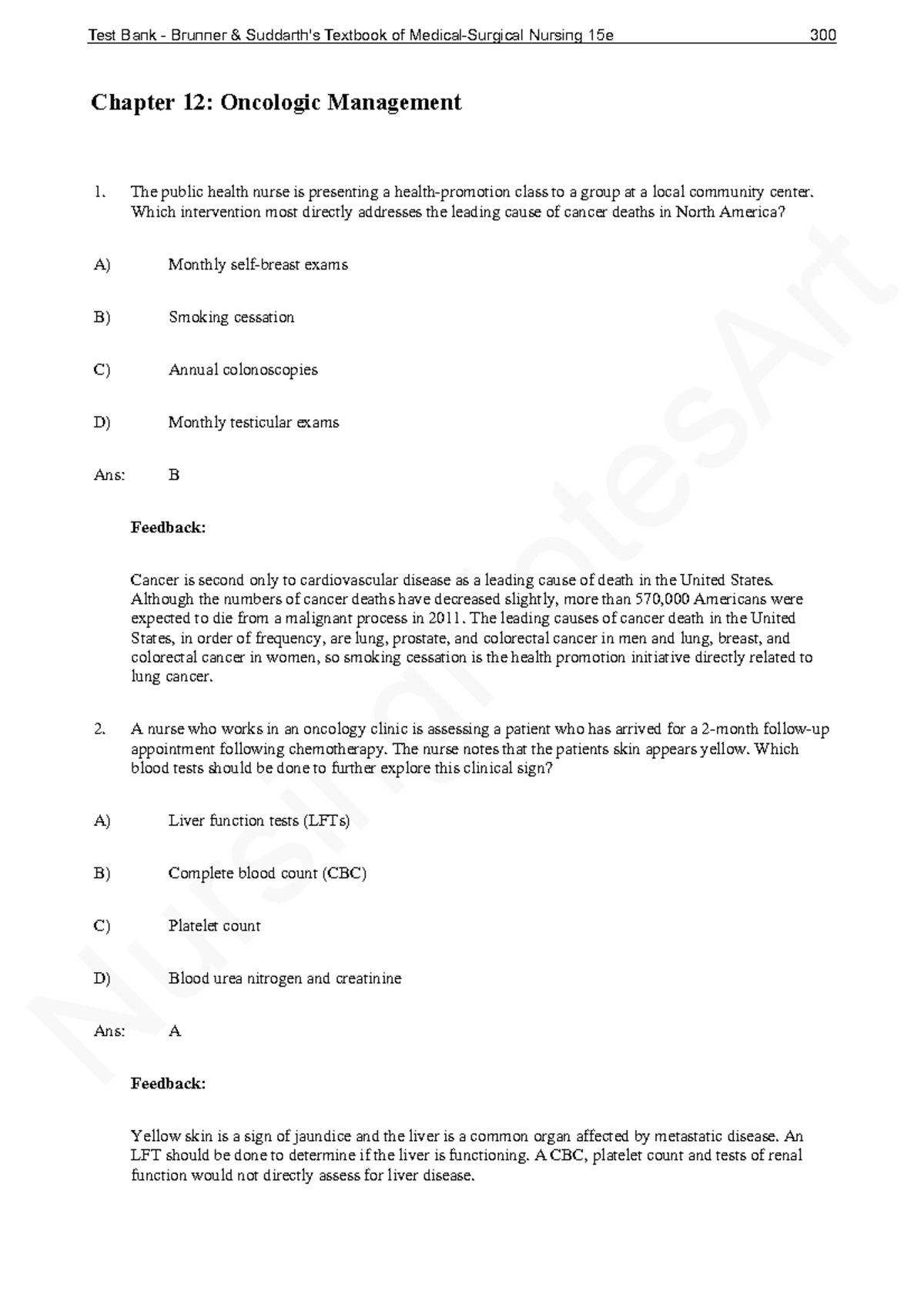 Chapter 12 - OTHER - NursingNotesArt Chapter 1 2 : Oncologic Management ...