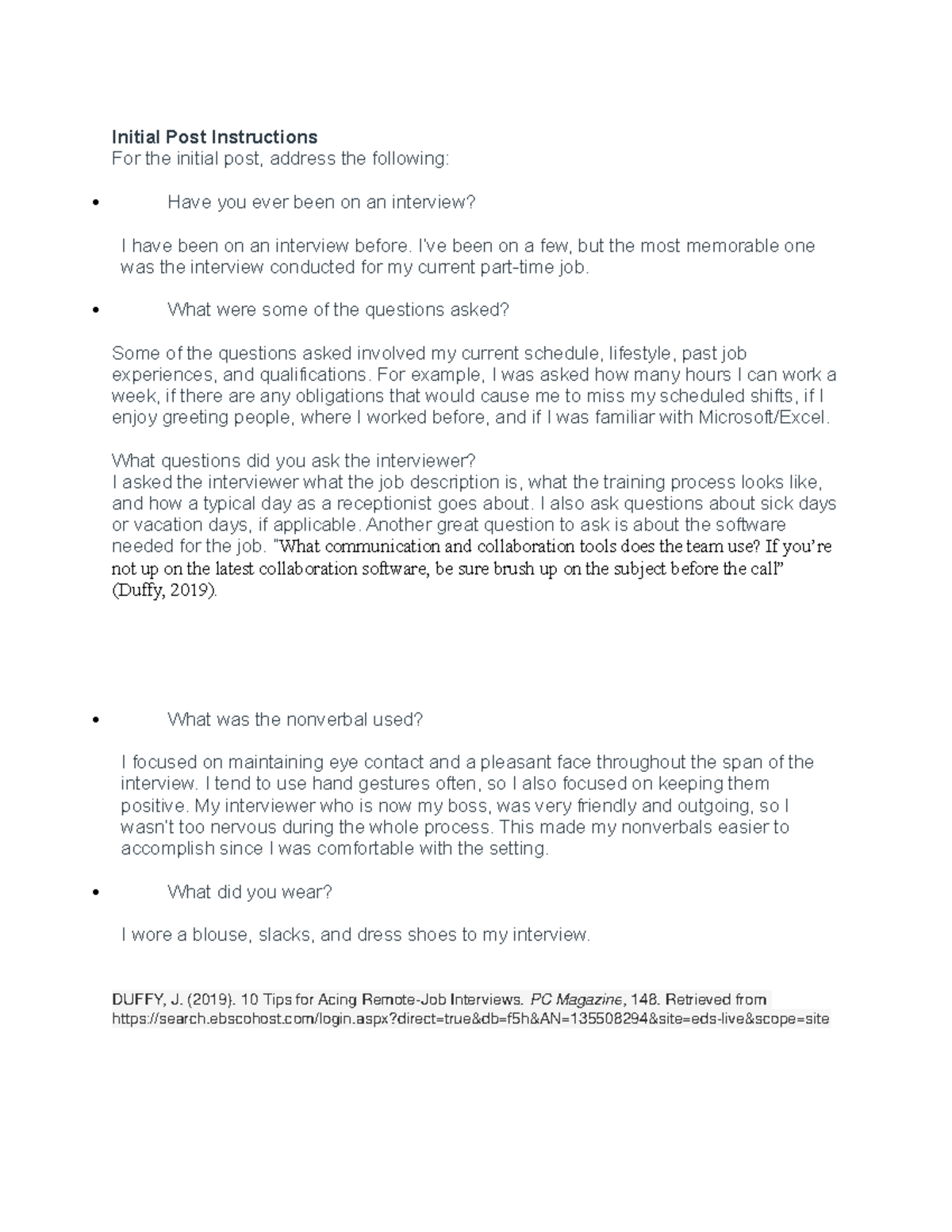 Week 8 discussion - Initial Post Instructions For the initial post ...