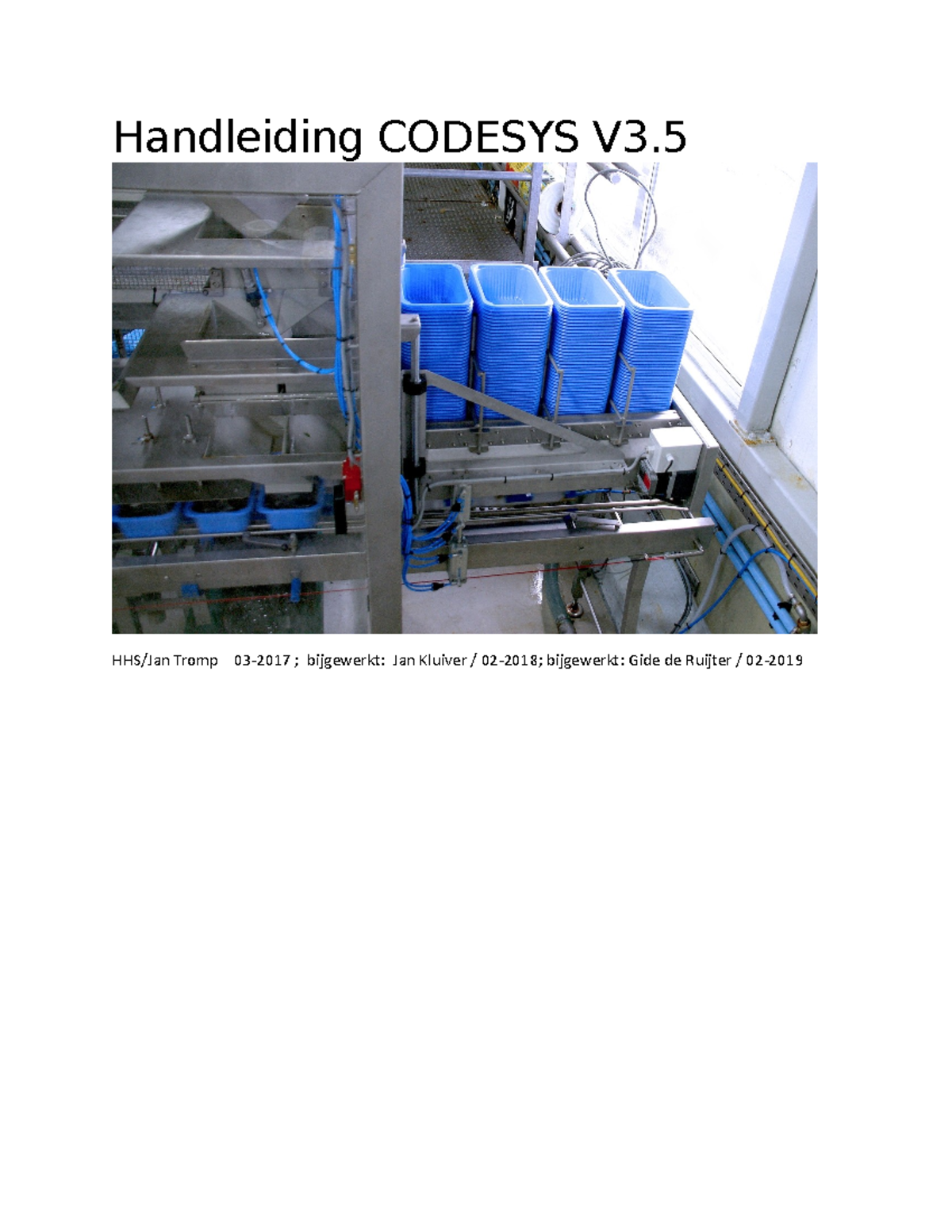 Handleiding Codesys V3 5 v2019 V1-2 - Handleiding CODESYS V3. HHS/Jan ...