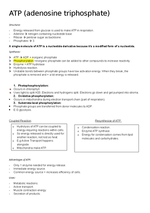 Cie as biology 9700 theory v2 znotes - Updated to 2019-21 Syllabus ...