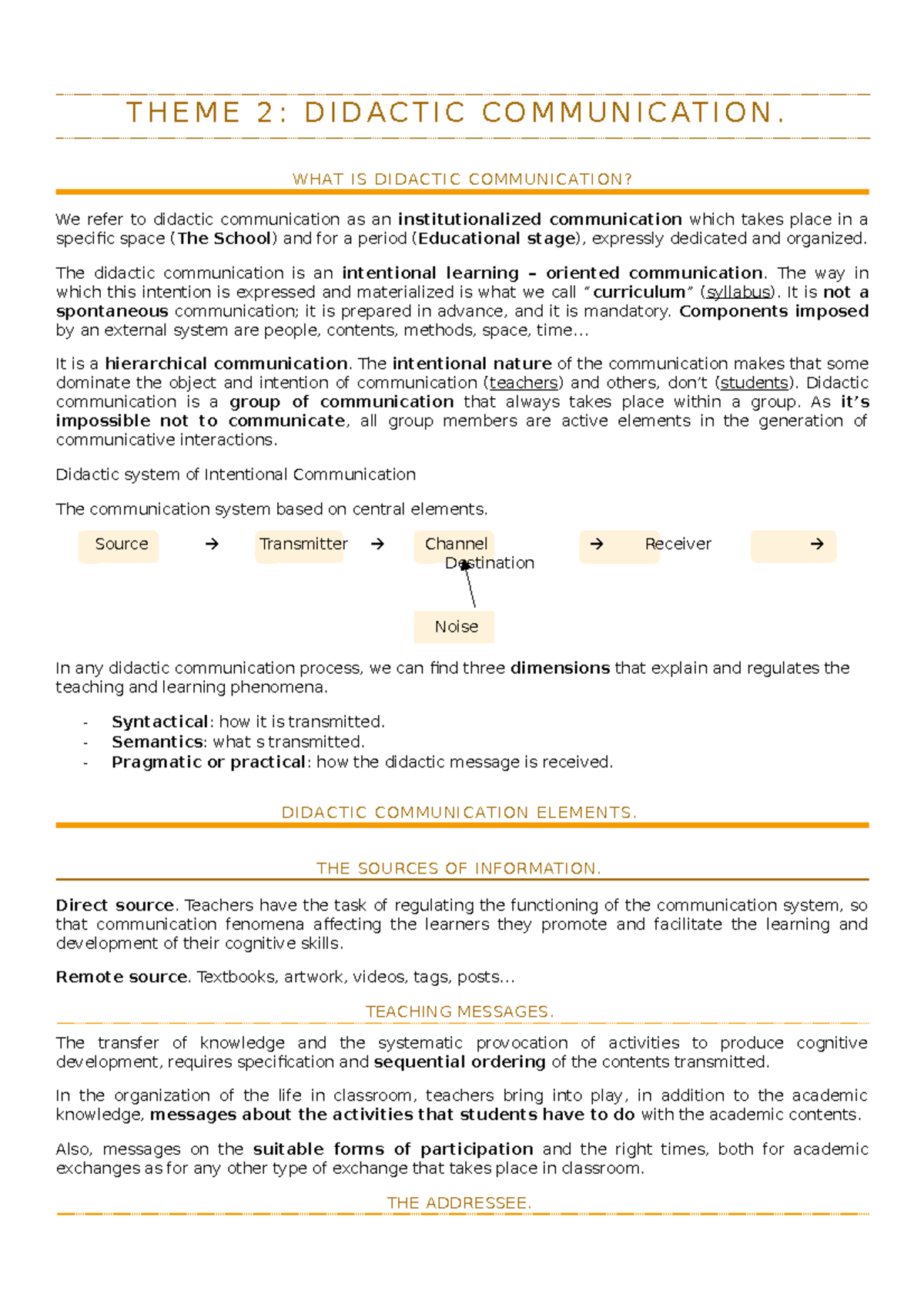 T.2. didactic communication - T H E M E 2 : D I D A C T I C C O M M U N ...