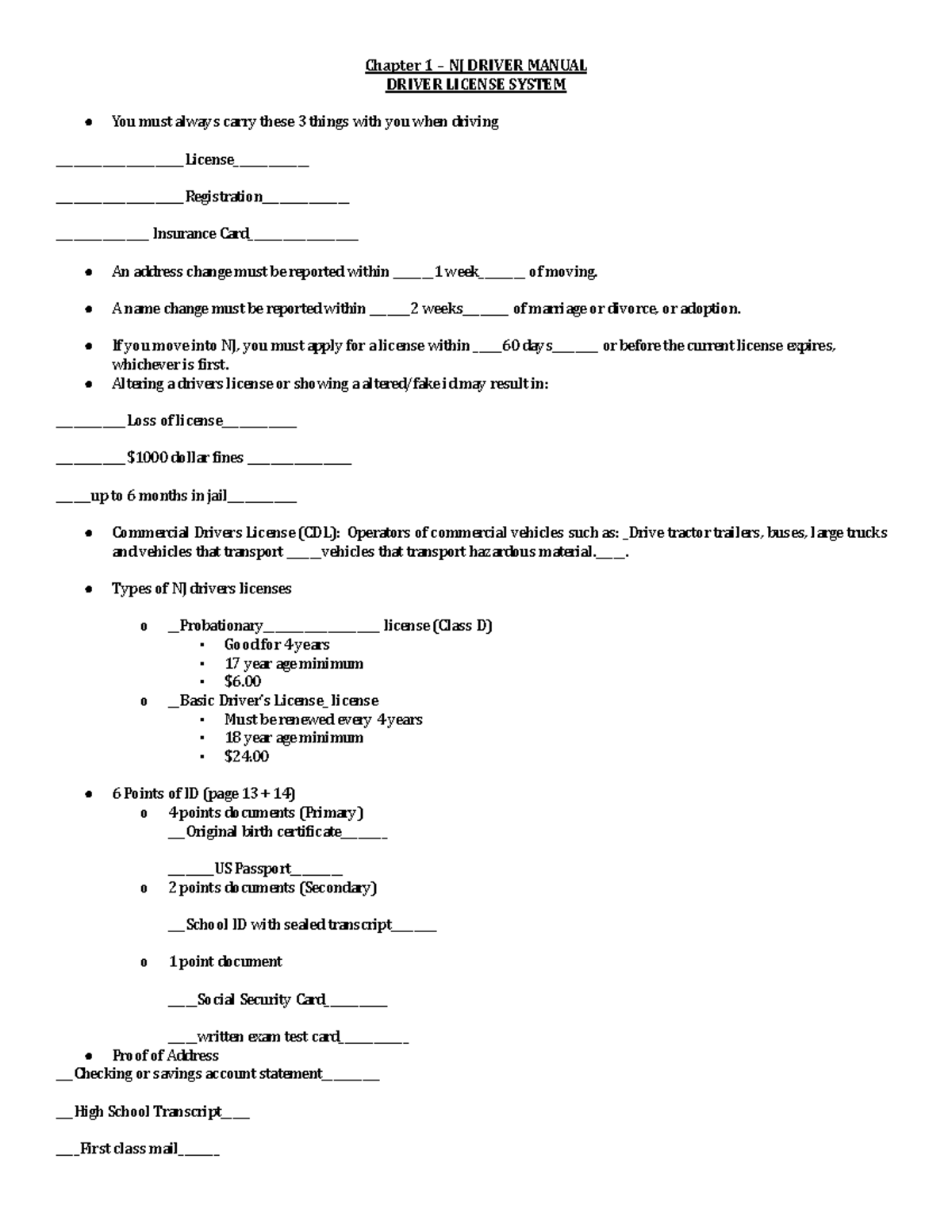 Chapter 1 – Notes 2015 - Google Docs - Chapter 1 – NJ DRIVER MANUAL ...