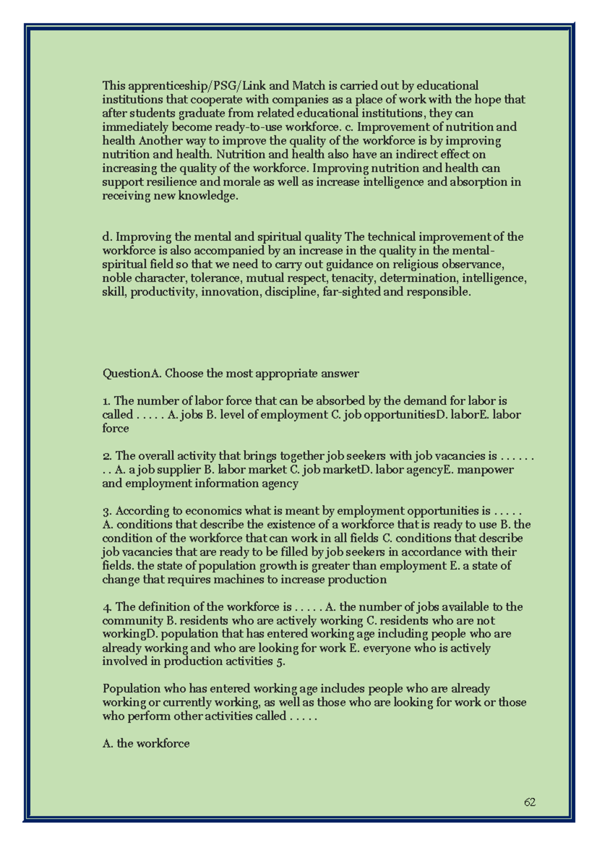 Task 3 - Task 3 - This apprenticeship/PSG/Link and Match is carried out ...