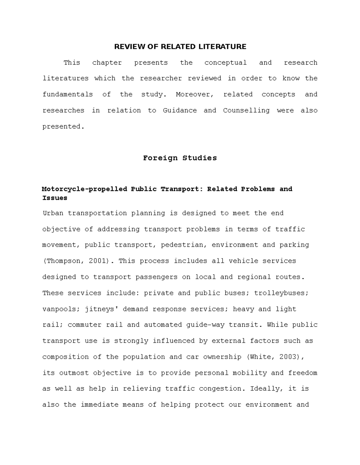 Review OF Related Literature - REVIEW OF RELATED LITERATURE This ...