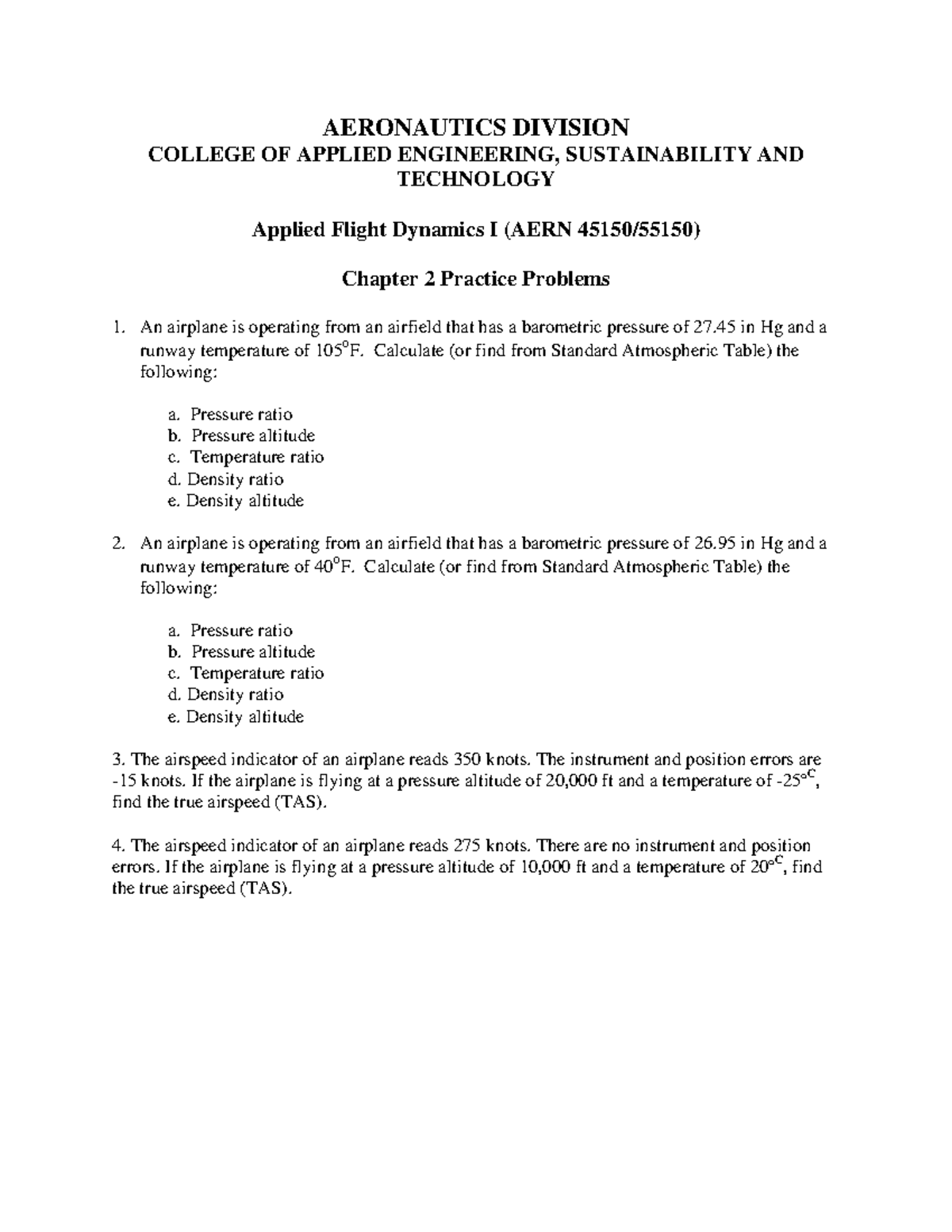 Chapter 2 Practice Problems - AERONAUTICS DIVISION COLLEGE OF APPLIED ...