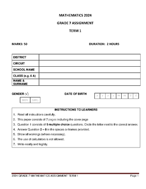 Grade 7 geography term 1 - SOCIAL SCIENCES – SENIOR PHASE LESSON PLAN ...