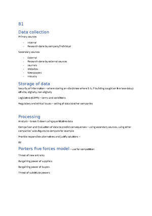 Learning aim E - BTEC Business Unit 7 Business decision making notes ...