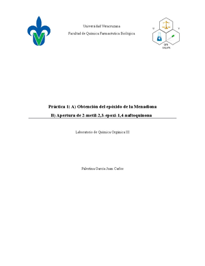 Práctica 4 de Obtención cloruro ciclohexilo, procedimiento - Química ...