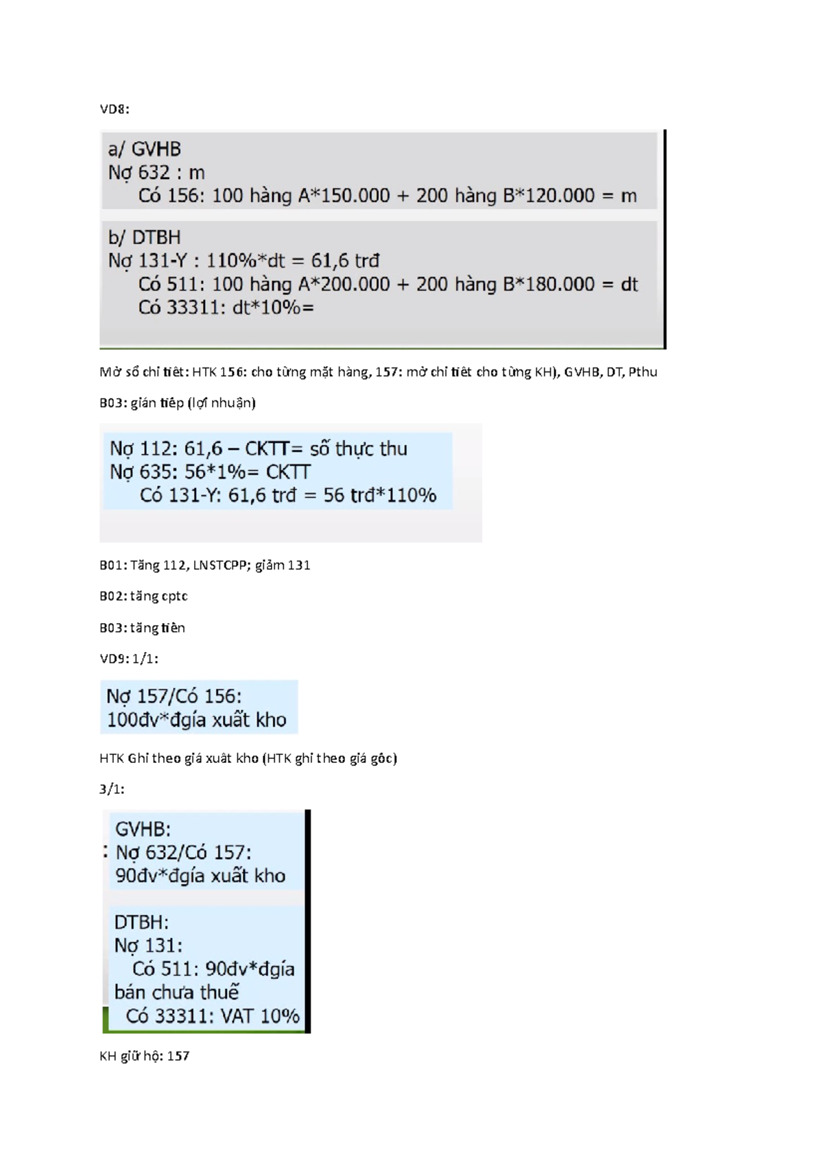 Note c10 b2 kttc2 - tgdvcb - VD8: M ở s ổ chi tếết: HTK 156: cho t ng m t hàng, 157: mừ ặ ở chi ...