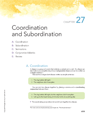 Evergreen Ch 26 The Simple Sentence - CHAPTER 26 A. Defining and ...