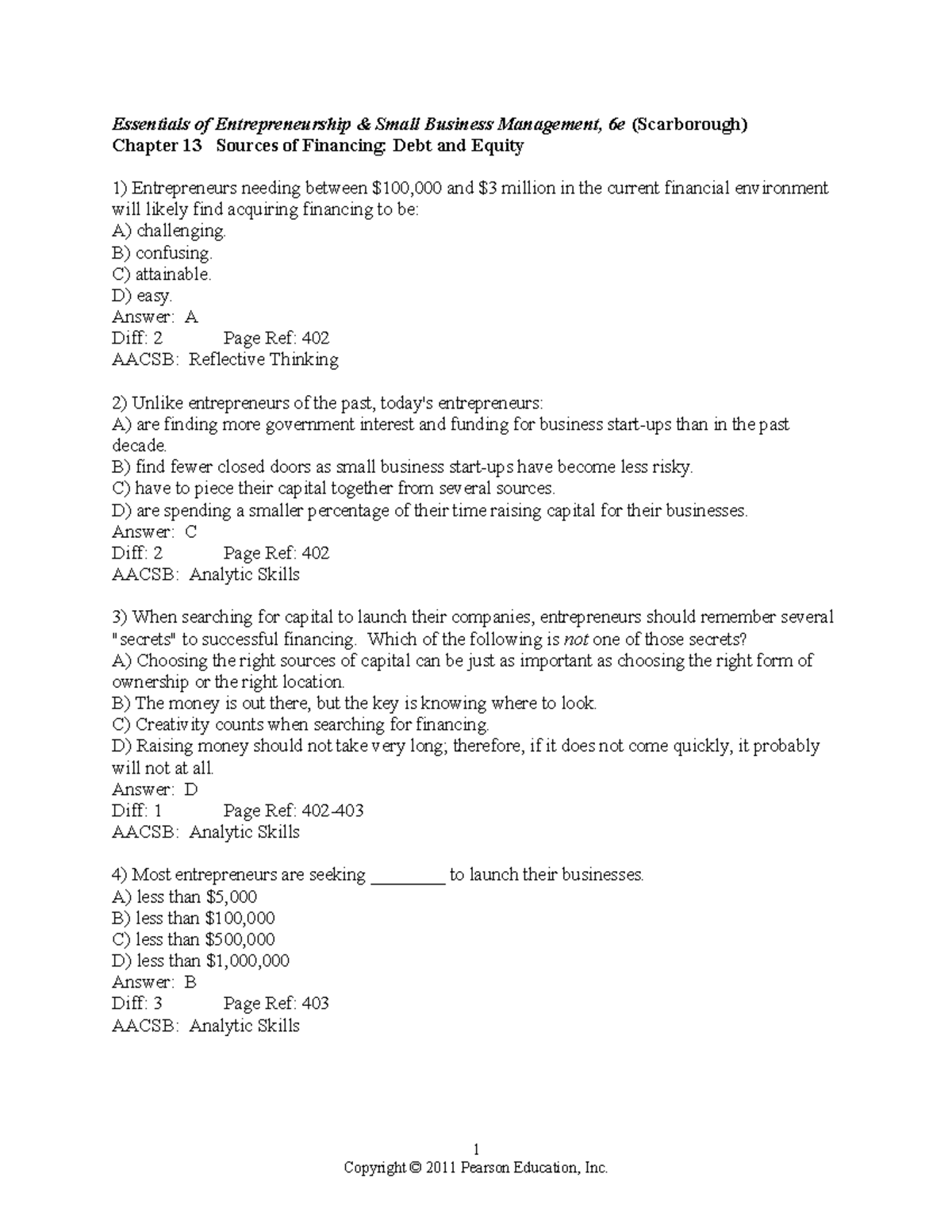 Scarb eesbm 6e tb 13 - Summary Business Math - Essentials of ...