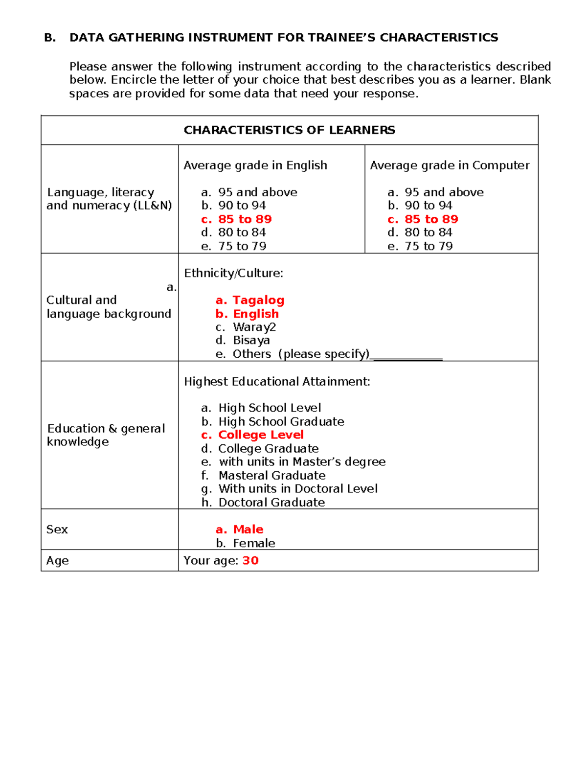 2.-DATA- Gathering- Instrument - Jonathan Sison - B. DATA GATHERING ...