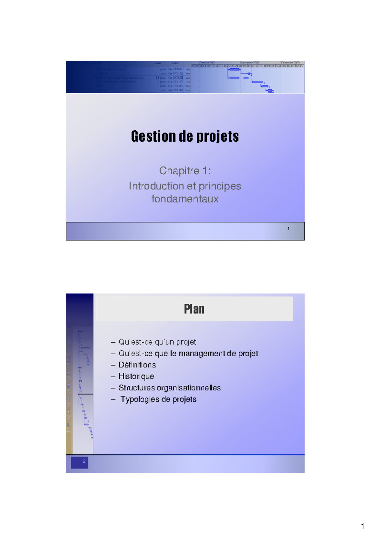 ,Management - 1 Gestion de projets Chapitre 1: Introduction et ...