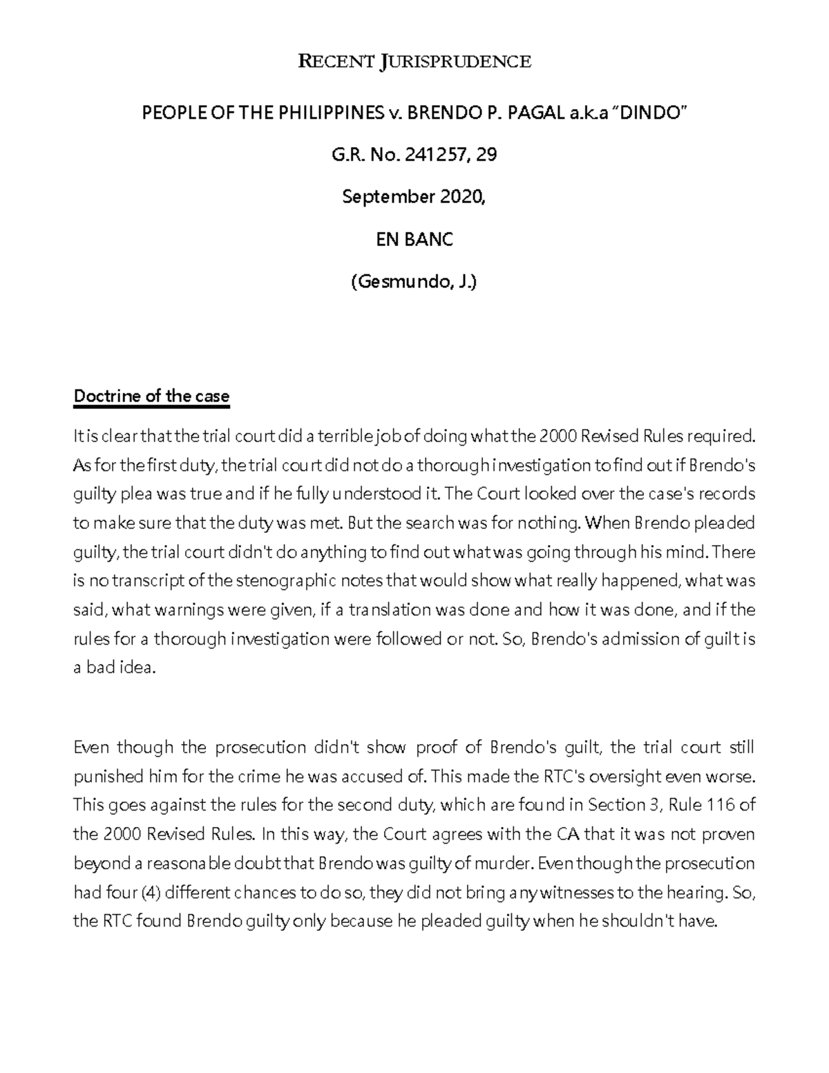 Obligations and Contracts Case digest 32 - PEOPLE OF THE PHILIPPINES v ...