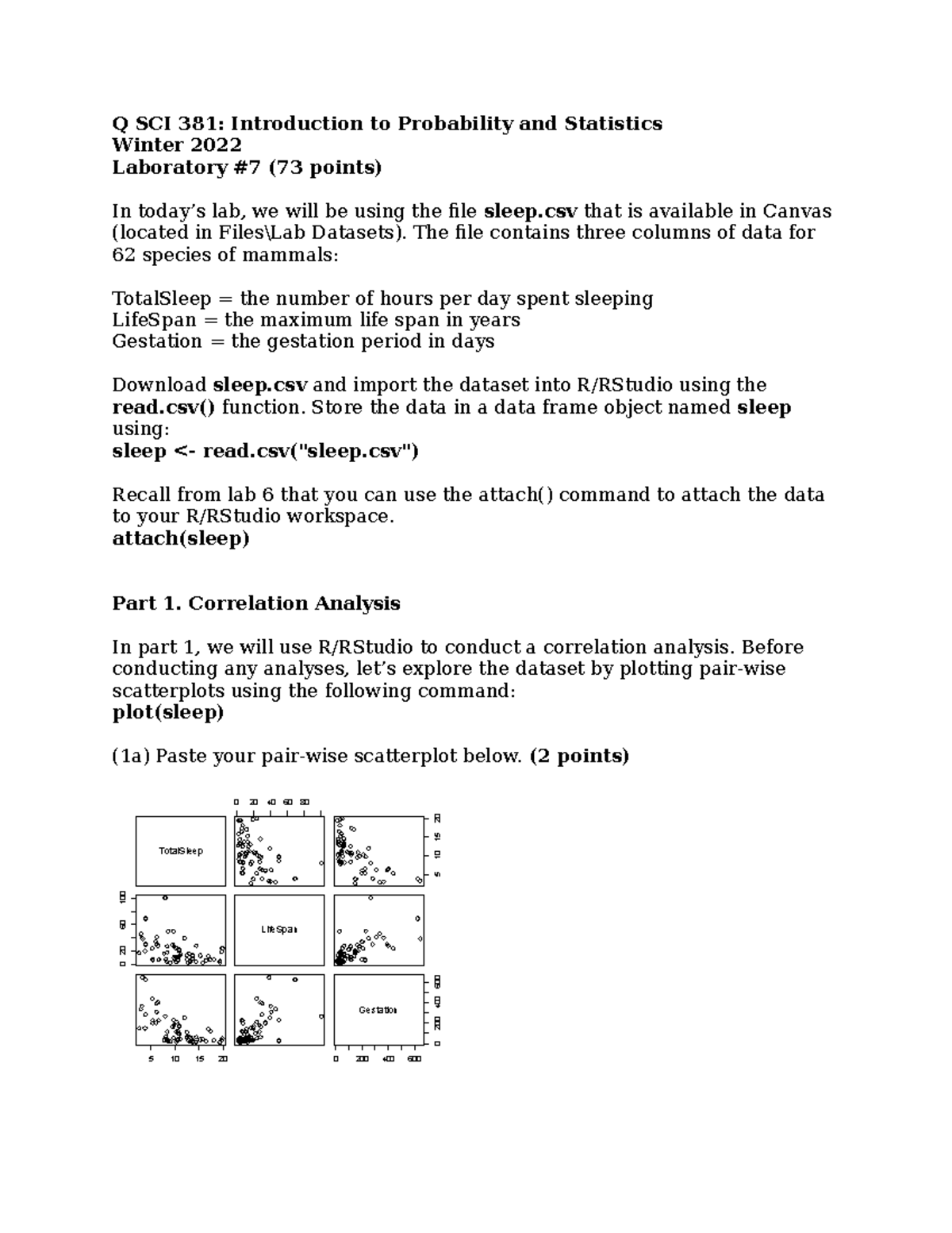 QSCI 381 Lab 7 KEY - Q SCI 381 Lab Key - Q SCI 381: Introduction to ...