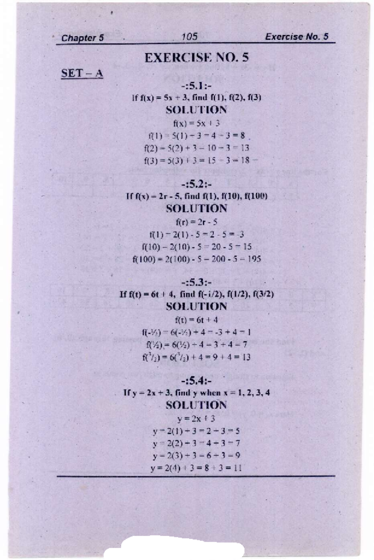 Business Mathematics ch 5 11th class - Chapter 5 105 Exercise No. 5 ...
