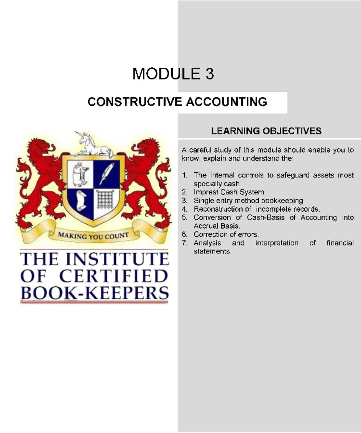 Module 3 Constructive Acctg-1-5 - BUSD 1006 - Studocu