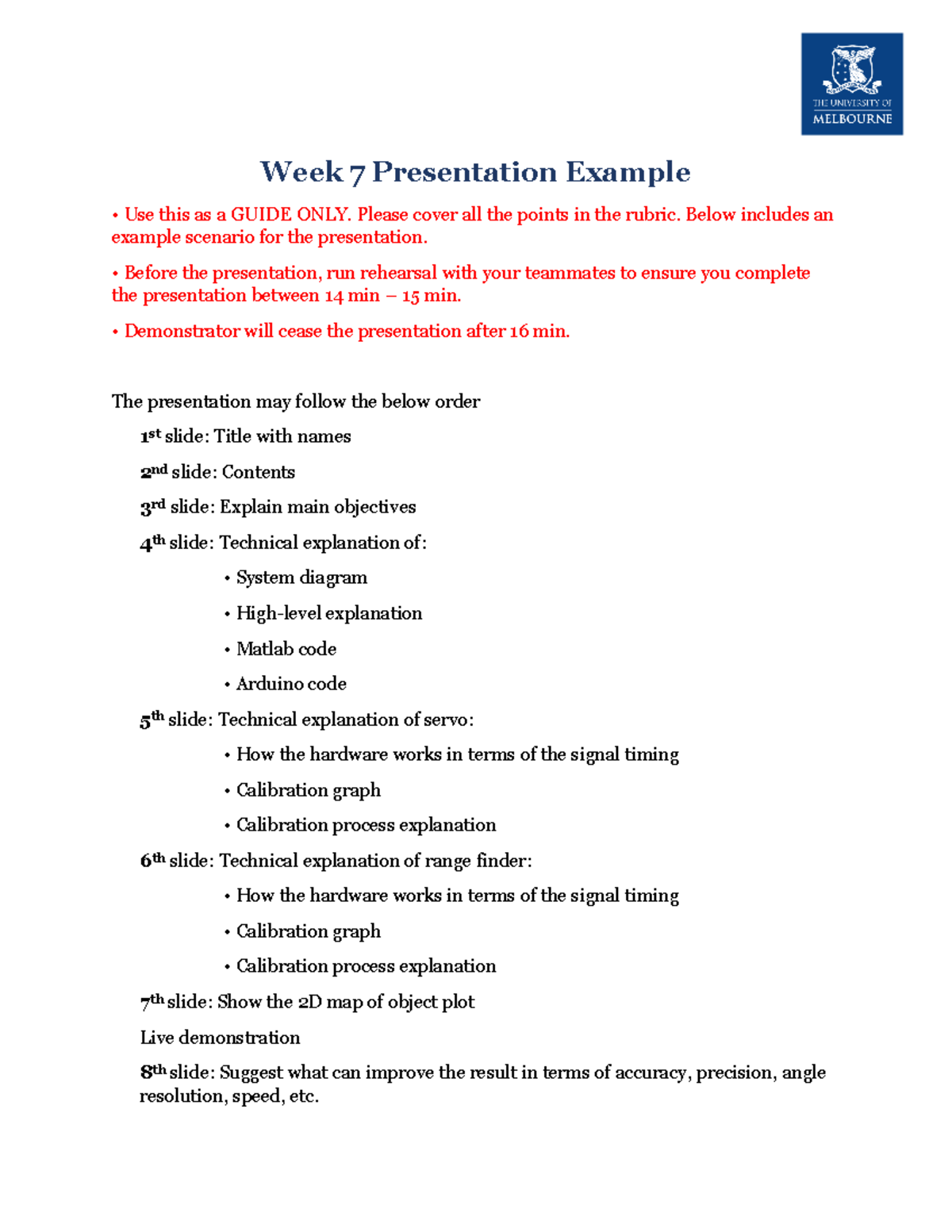 Week 7 Presentation guide-1 - Week 7 Presentation Example Use this as a ...