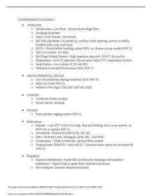 COMP 3 Review highlighted.pdf - NUR 283 - Studocu