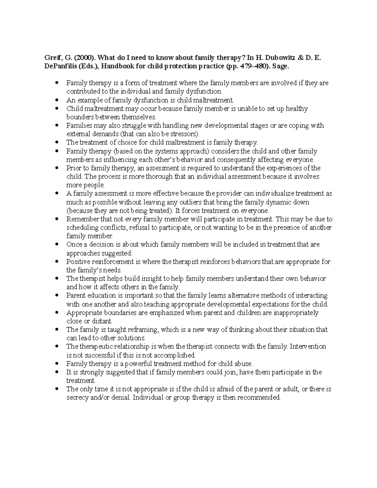 Highlights 05:03 - Weekly reading summary's - Greif, G. (2000). What do ...