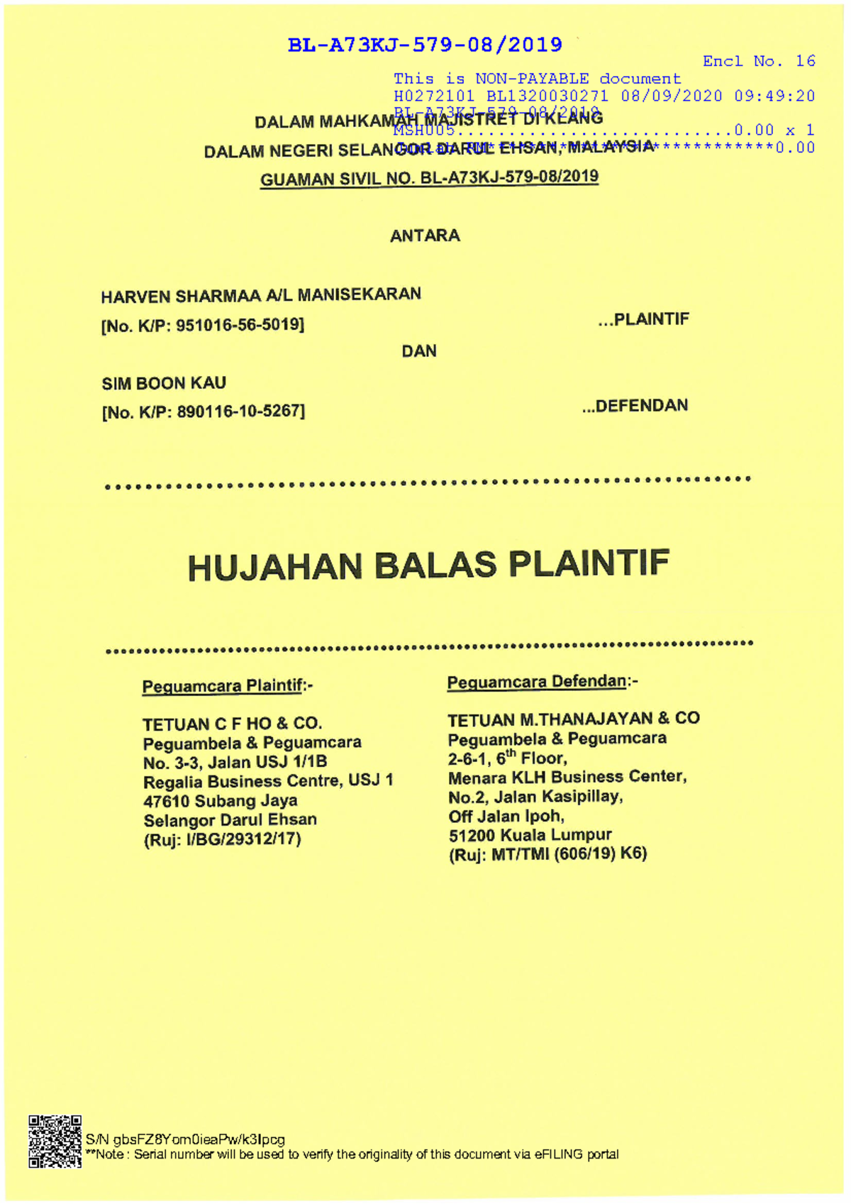 Hujahan Balas +@002 - Linguistic Basic - This is NON-PAYABLE document ...