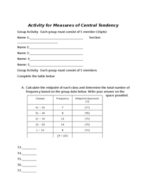 Activity for truth table - ACTIVITY for Truth Table 1. Answer the ...