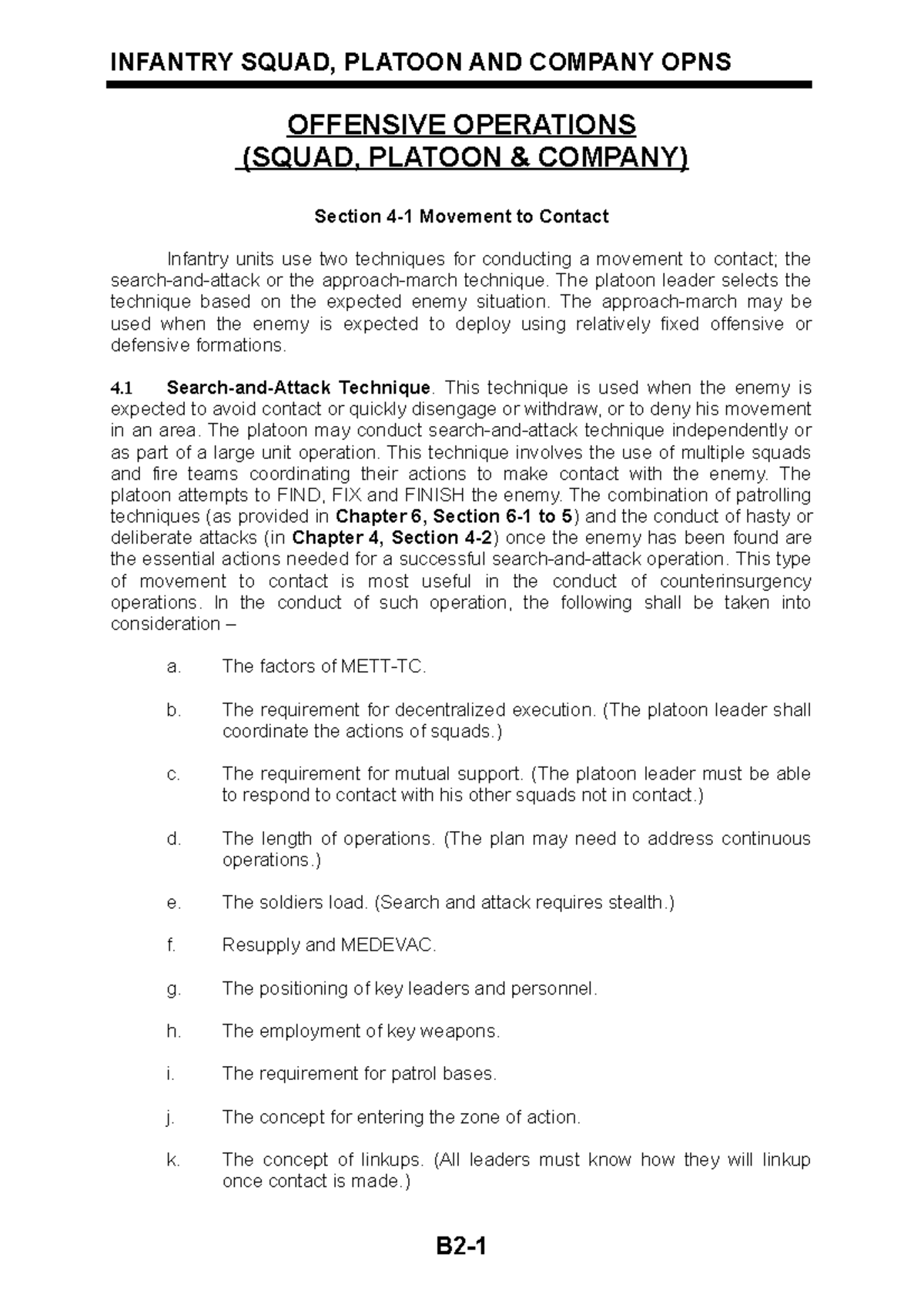 A12- Offensive OPNS SQD, PLTN, COY - OFFENSIVE OPERATIONS (SQUAD ...