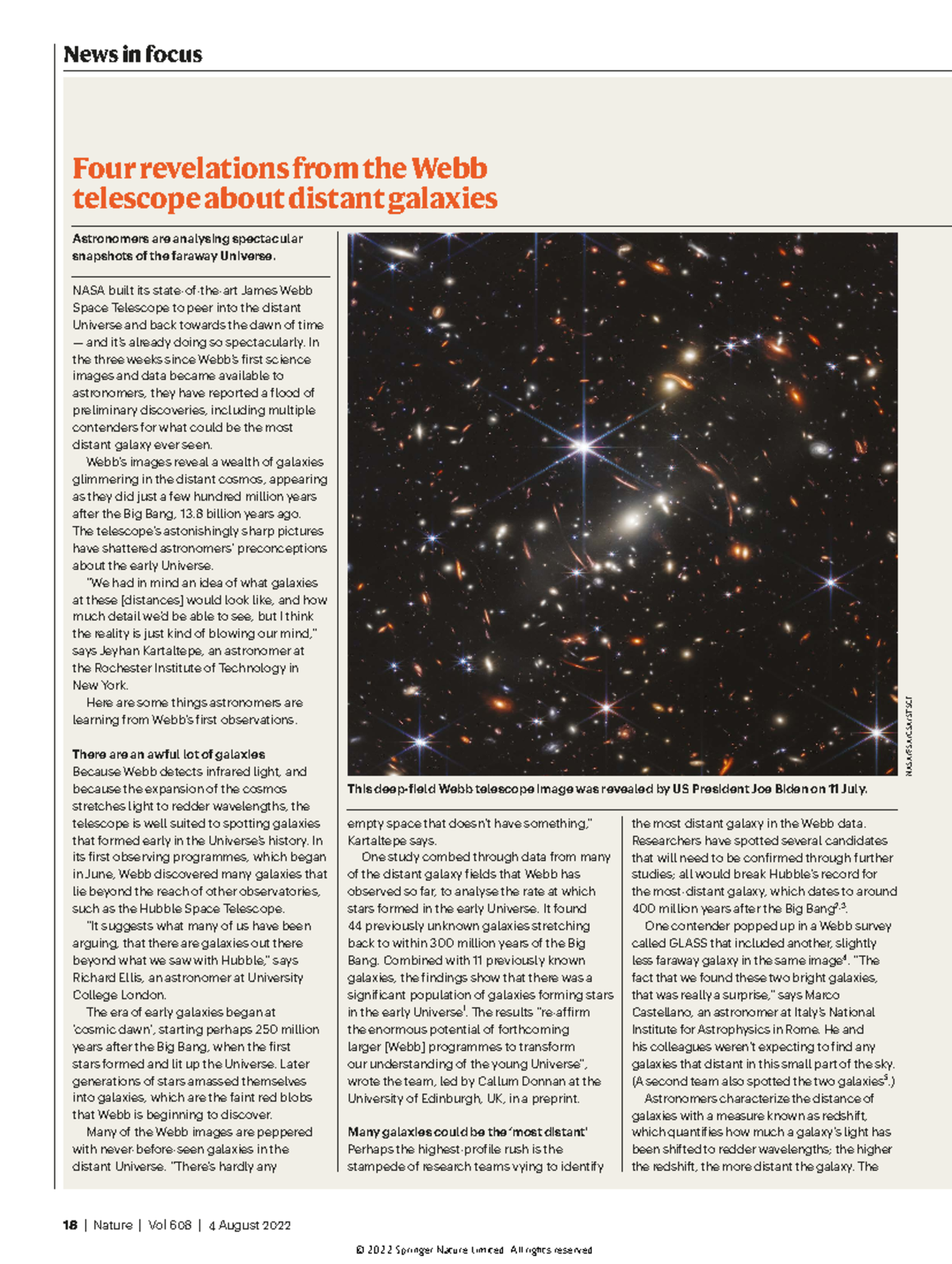 JWST Distant Galaxies N22 - NASA/ESA/CSA/STSCI Four revelations from ...