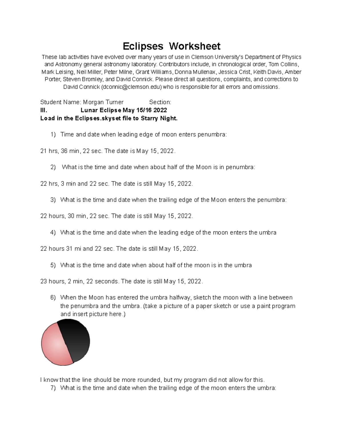 Eclipses Lab Worksheet - Eclipses Worksheet These lab activities have ...