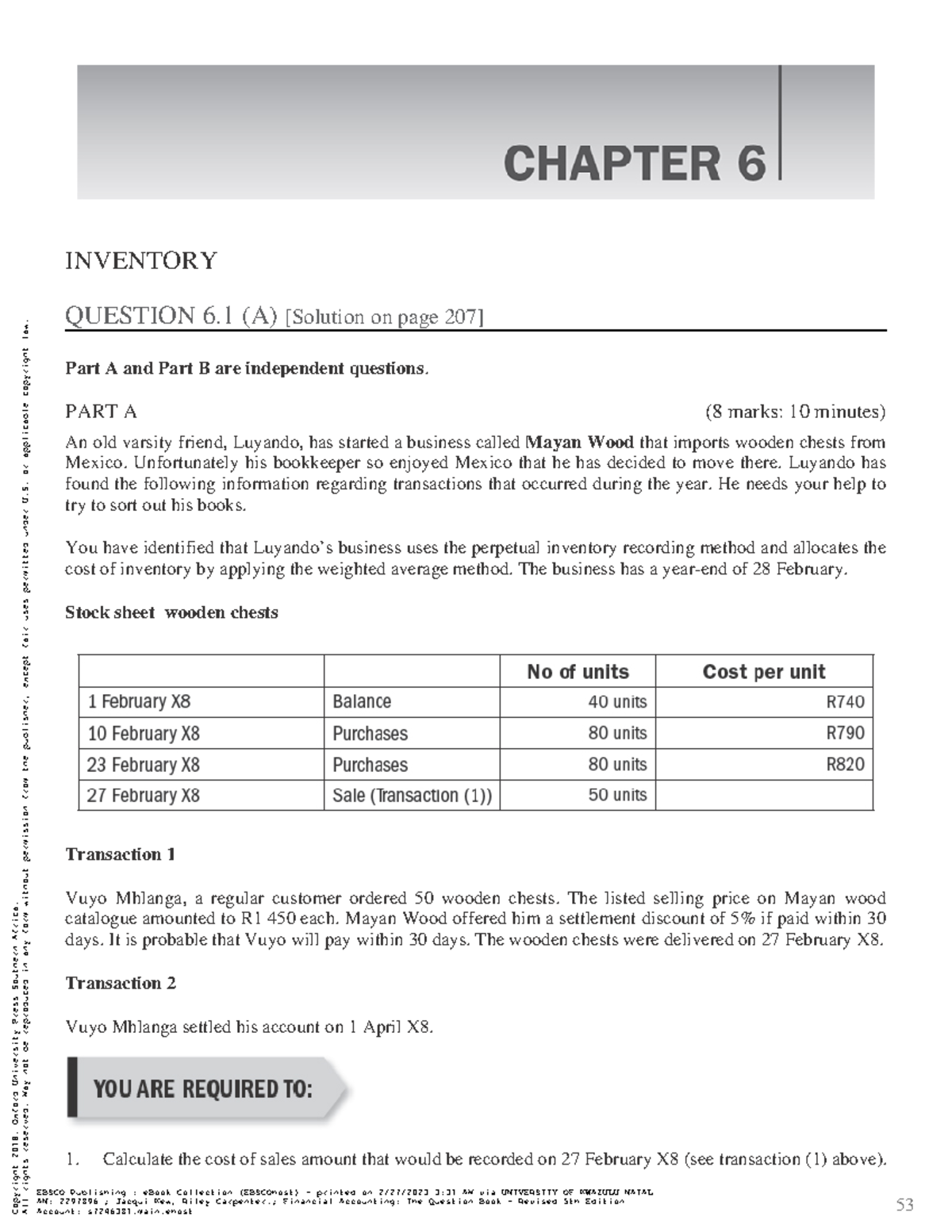 Inventory Questions - introduction: financial accounting - 53 1. (8 ...