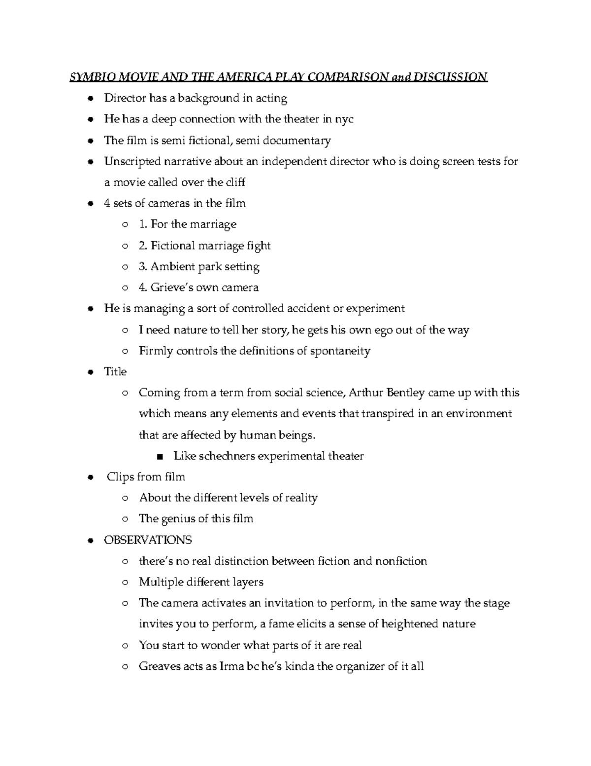 Symbio Movie AND THE America PLAY Comparison and Discussion - SYMBIO ...