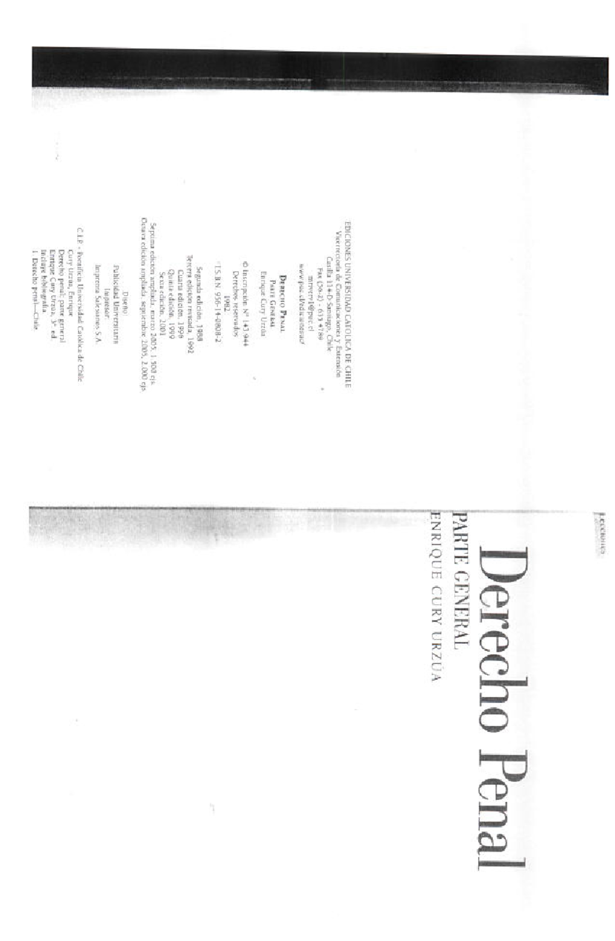 CURY Urzua Enrique - Derecho Penal I - Studocu