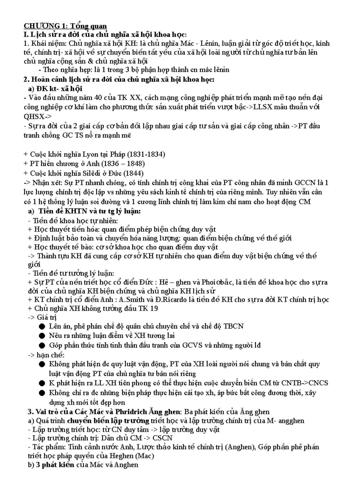 CHU Nghia XA HOI KHOA HOC-NAM2 - CHƯƠNG 1: T ng quanổ I. L ch s ra đ i c a ch nghĩa xã h i khoa ...
