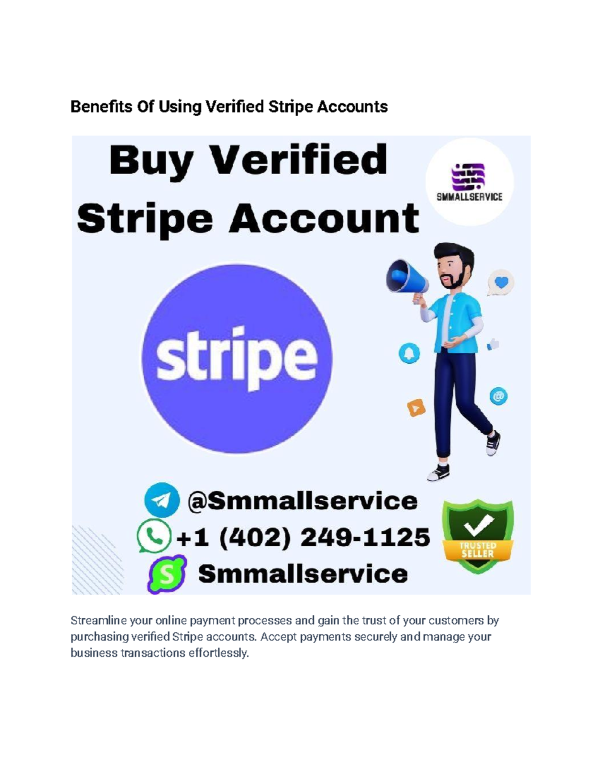 Benefits Of Using Verified Stripe Accounts - Benefits Of Using Verified ...