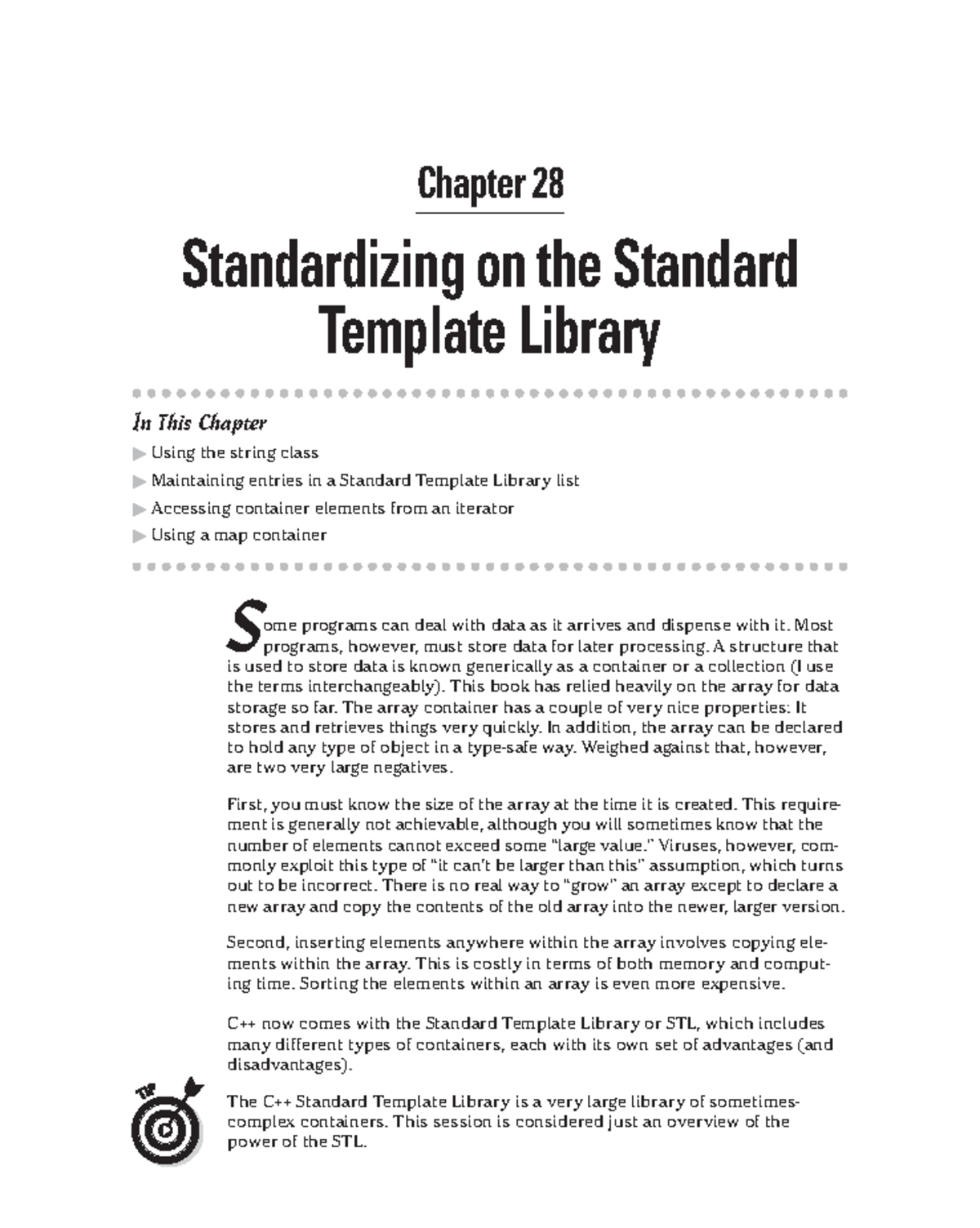 Chapter 28 - Standardizing on the Standard Template Library - Chapter ...